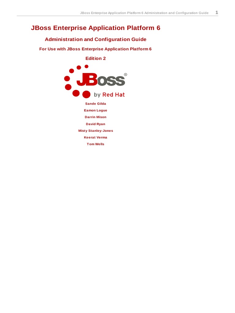 JBoss - JBoss EAP 6 Administration and Configuration Guide | Enterprise Java Beans | Command ...