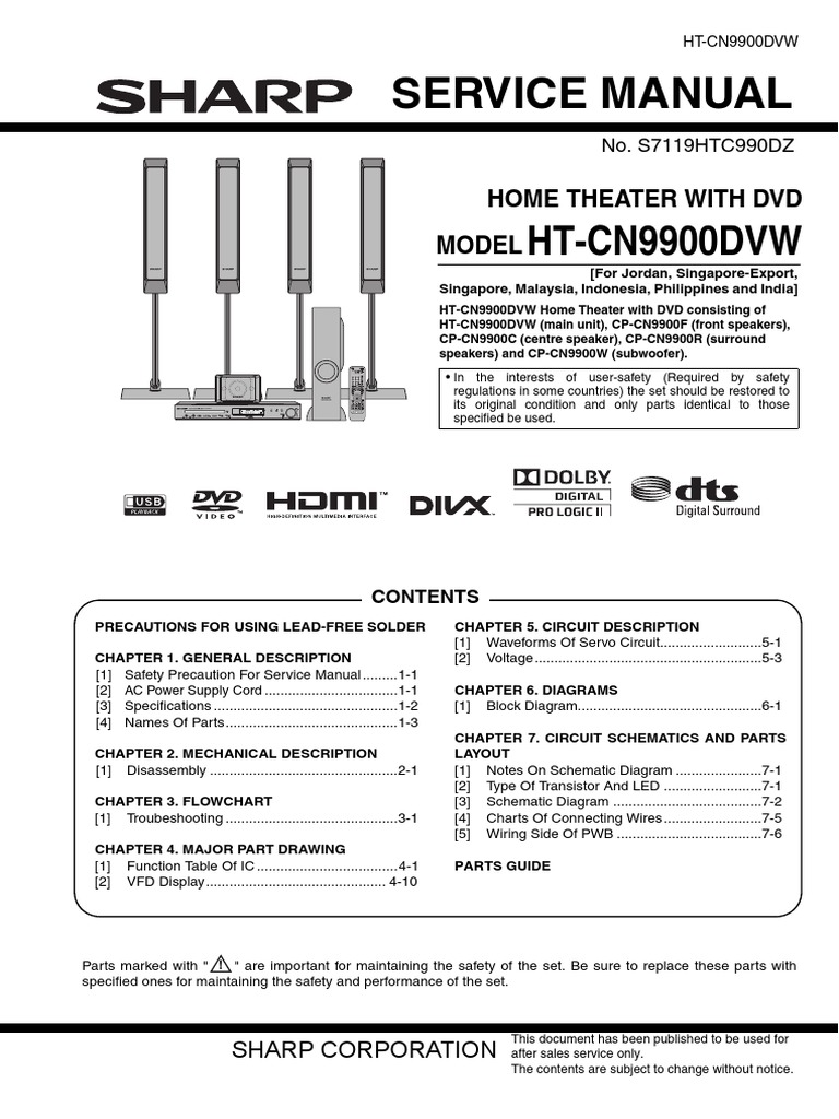 Service Manual: HT-CN9900DVW | PDF | Soldering | Dynamic Random Access ...