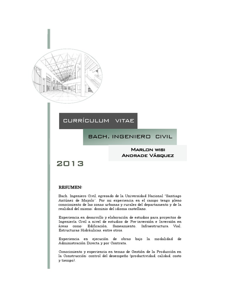 Curriculum Marlon | PDF