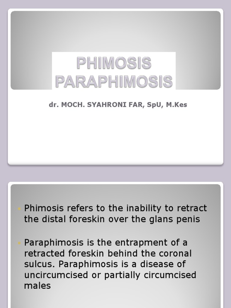 Phymosis Paraphymosis | PDF | Clinical Medicine | Urology