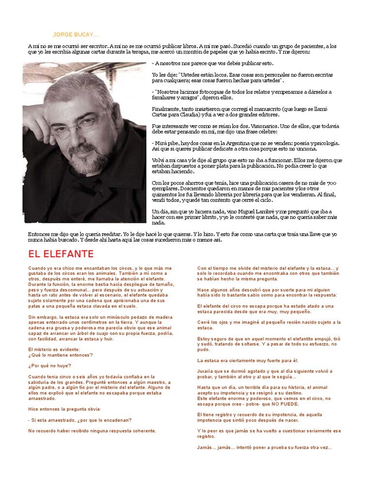 Jorge Bucay Biografia | PDF | Bienestar | Medicina