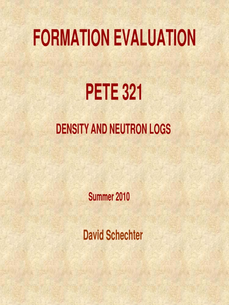 Density & Neutron Log | PDF | Gamma Ray | Porosity