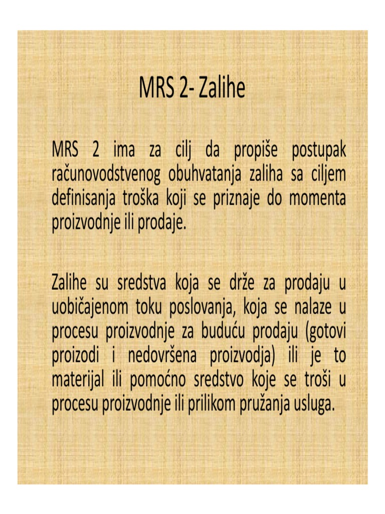 MRS - 2 Zalihe | PDF