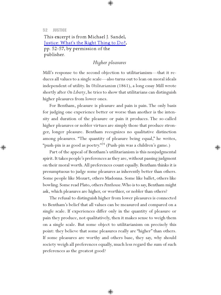 Chapter 2 - Utilitarianism 52-57 | PDF | Utilitarianism | Philosophical Theories