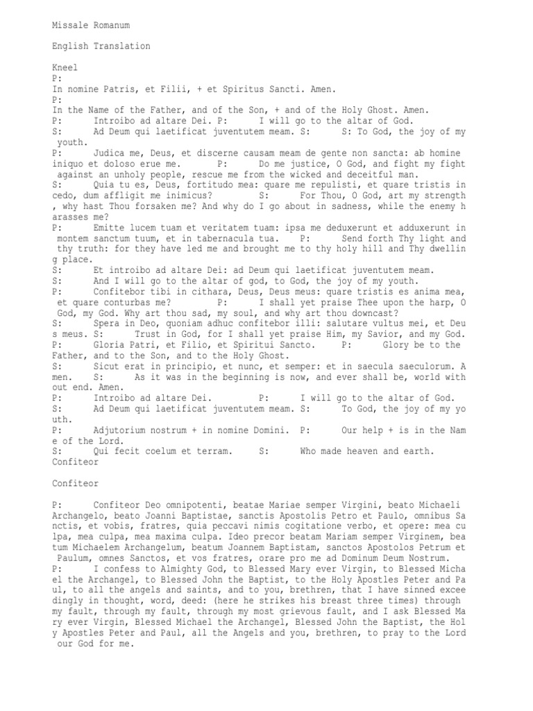 Traditional Latin Mass (Along With English Version) | PDF | Eastern ...