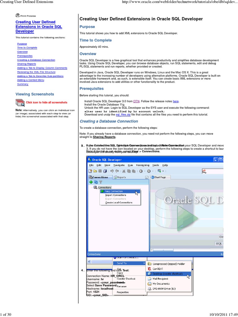 Creating User Defined Extensions | PDF | Oracle Database | Icon (Computing)