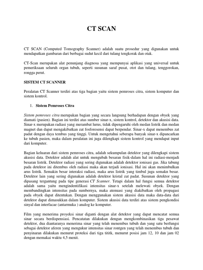 CT Scan | PDF