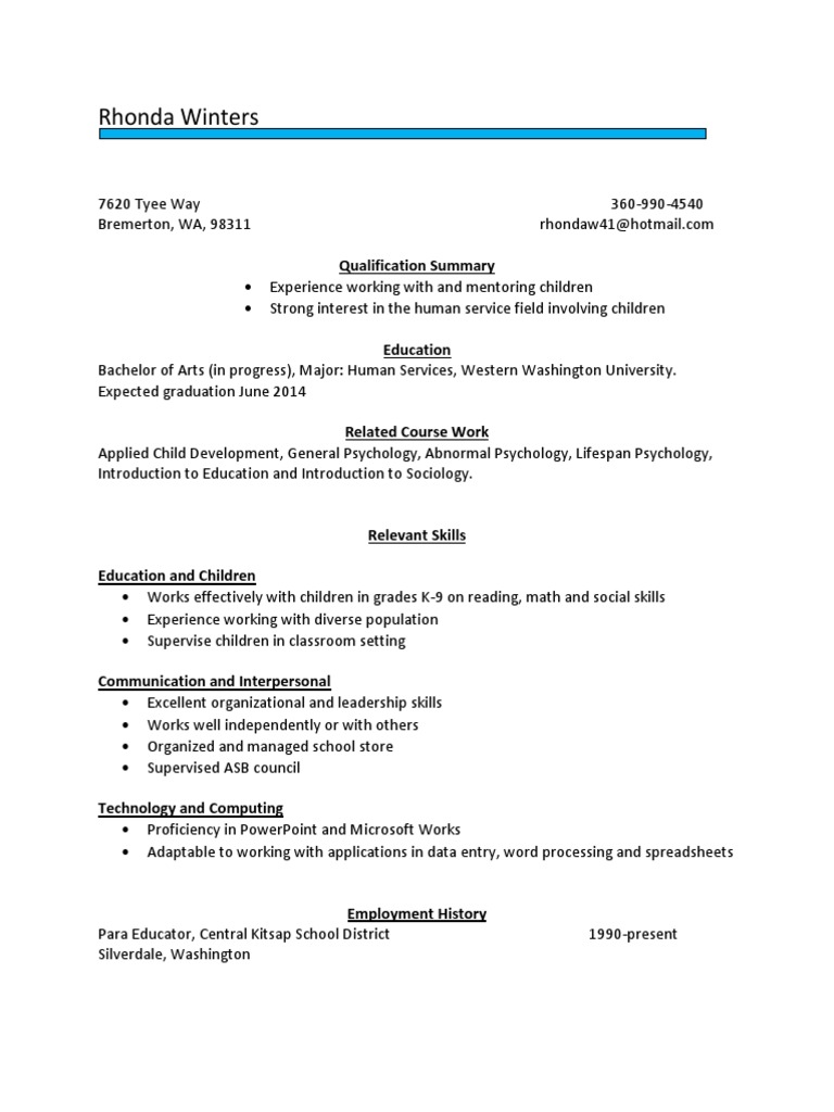 Rhonda Winters Resume | PDF