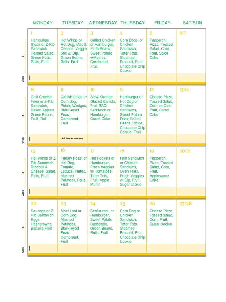 Lunch Menu | PDF | Wellness
