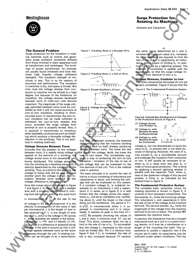 Surge Protection for Rotating AC Machines: Arresters and Capacitors ...