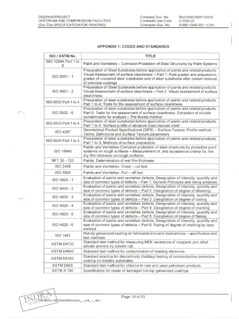 Paint Code Standard List | PDF | Paint | Galvanization