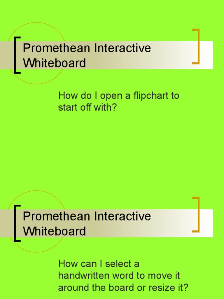 Promethean Interactive Whiteboard PPT Quiz 1 | PDF | Educational ...