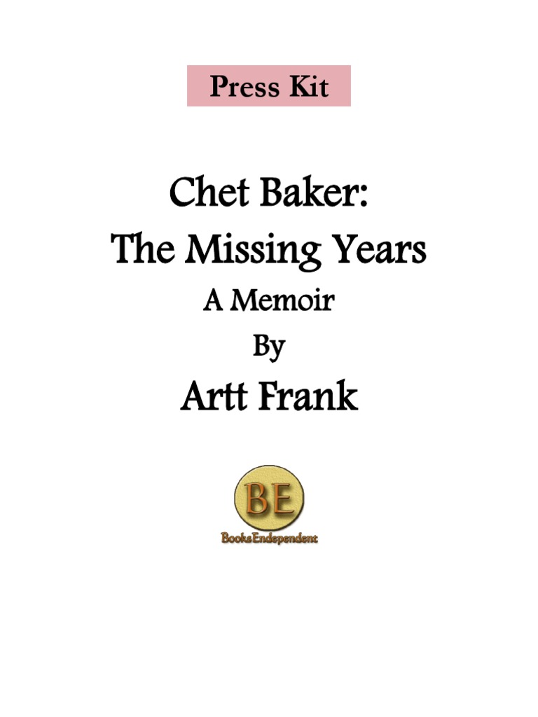 Promo For Chet Baker: The MIssing Years: A Memoir by Artt Frank | PDF ...