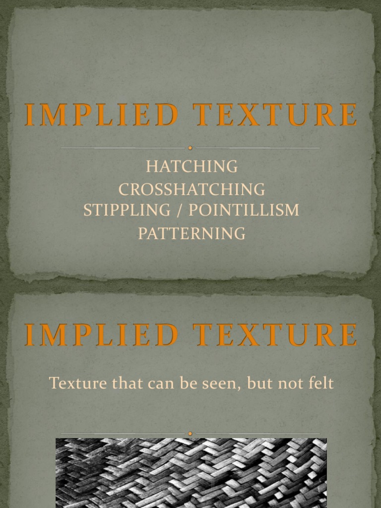 Implied Texture Powerpoint | PDF | Printmaking | Drawing