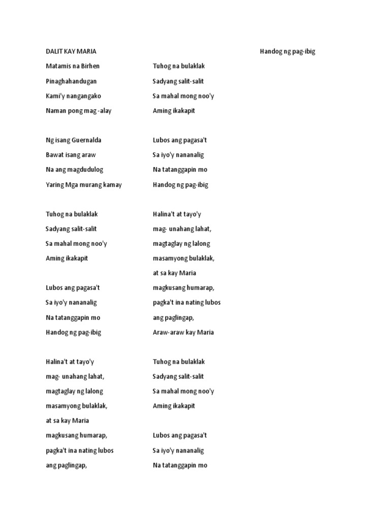 Dalit Kay Maria | PDF