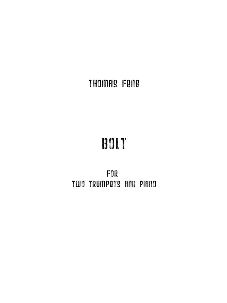 Bolt - Score | PDF | Musical Instruments | Musicology