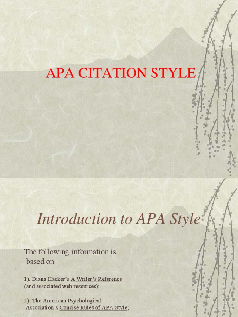APA Presentation | PDF | Citation | Apa Style