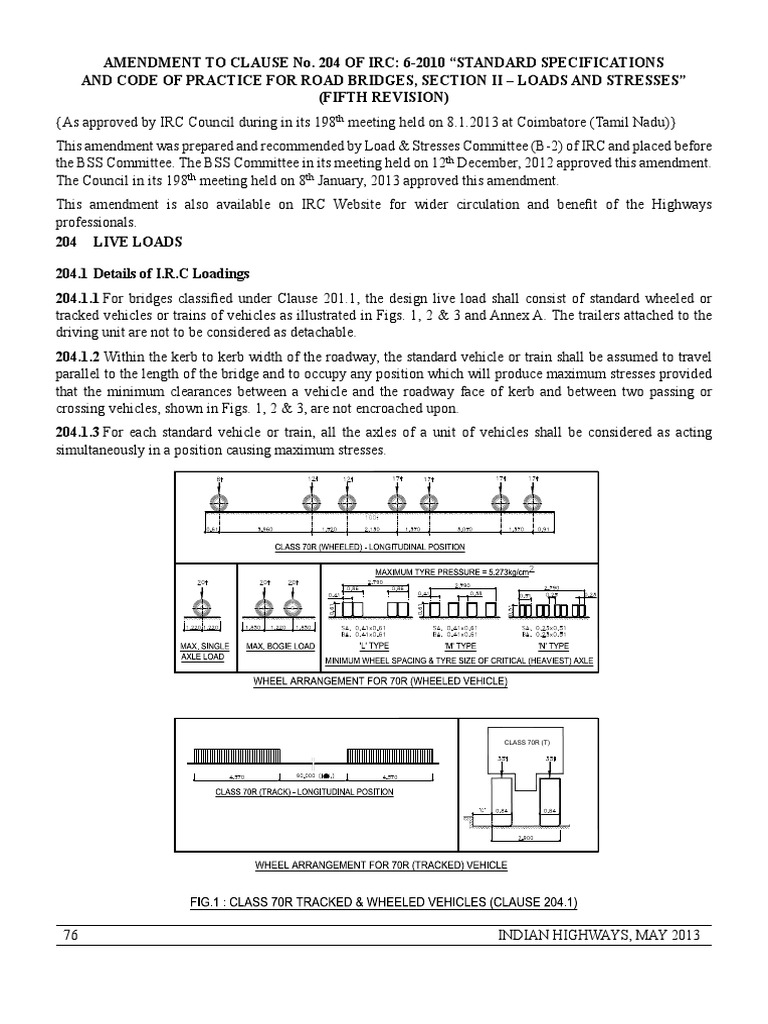 Irc 70R | PDF | Lane | Bridge