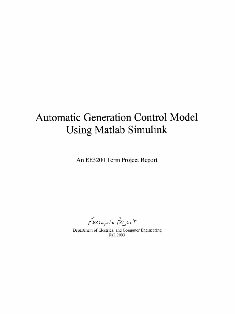 AGC Model Using Matlab Simulink | PDF