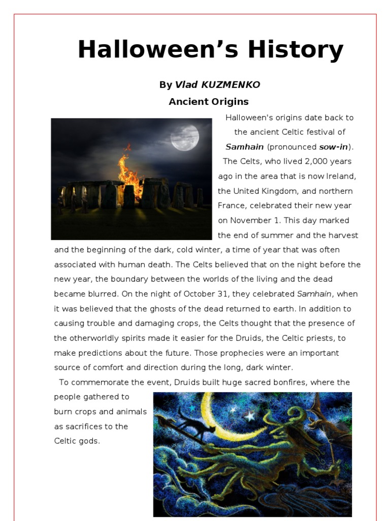 History of Halloween Traditions | PDF | Halloween | Cultural Anthropology