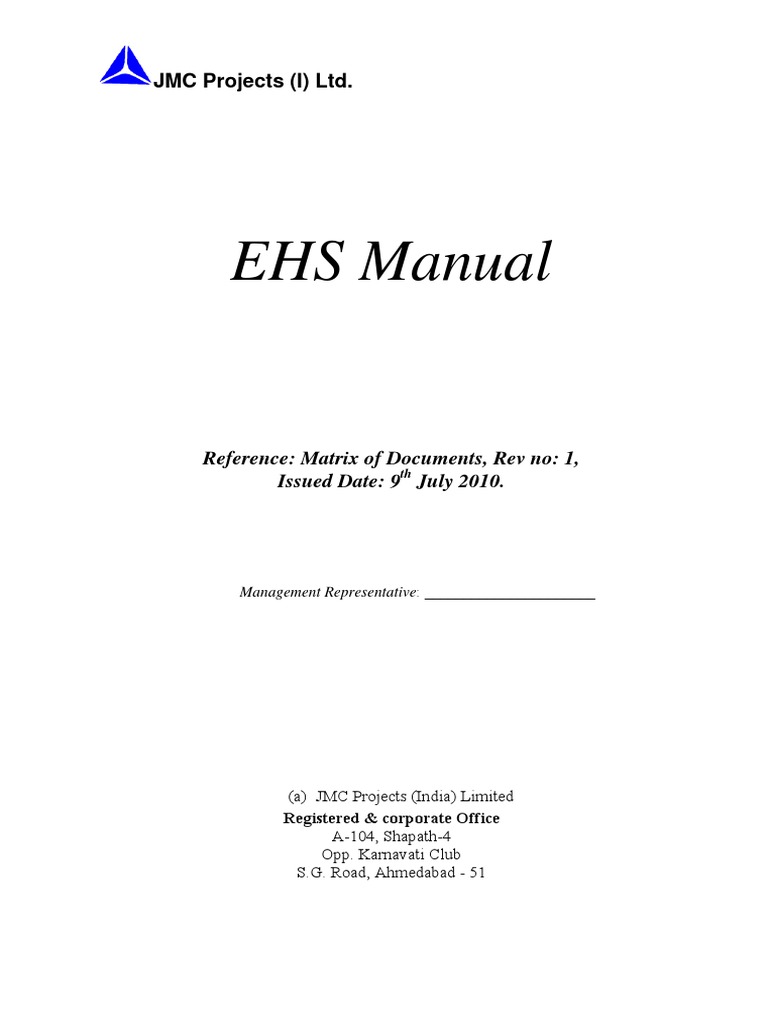 EHS Manual | PDF | Occupational Safety And Health | Human Resources