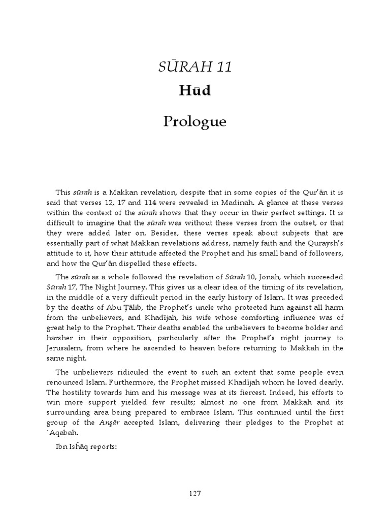 011 Hud-Eng | PDF | Surah | Prophets And Messengers In Islam
