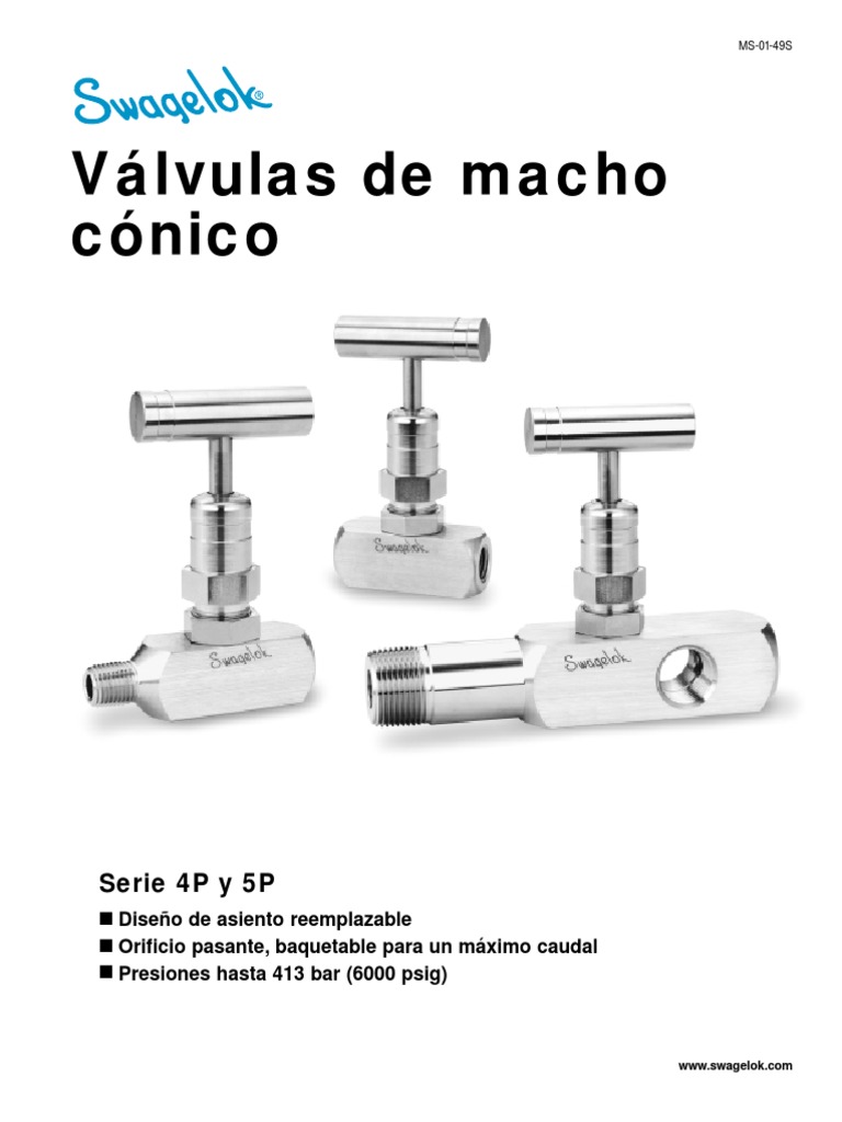 Valvulas de Macho Conico | PDF | Acero inoxidable | Acero