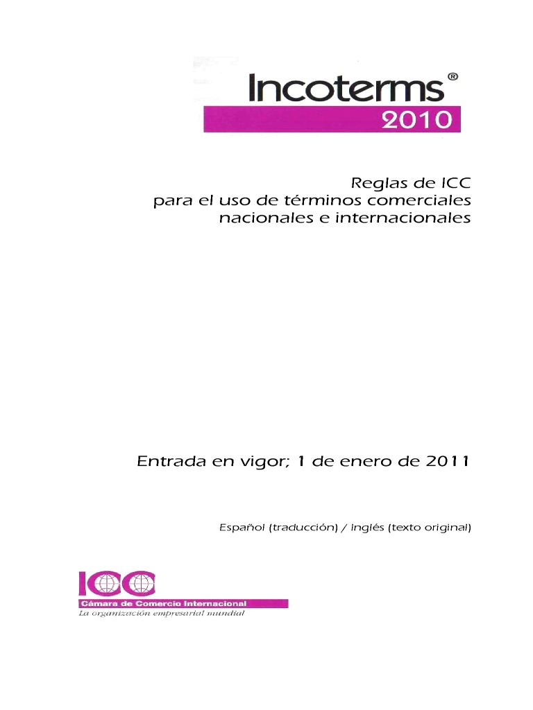 Incoterms 2010 - Reglas de ICC para El Uso de Terminos Comerciales ...