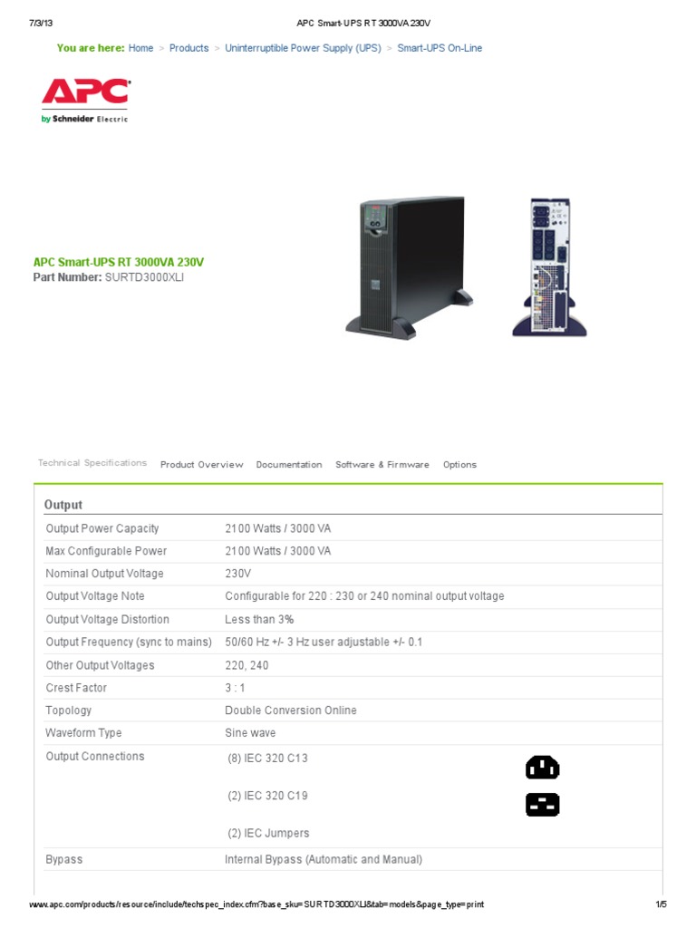 Online 3KVA UPS Datasheet | PDF | Battery (Electricity) | Mains Electricity