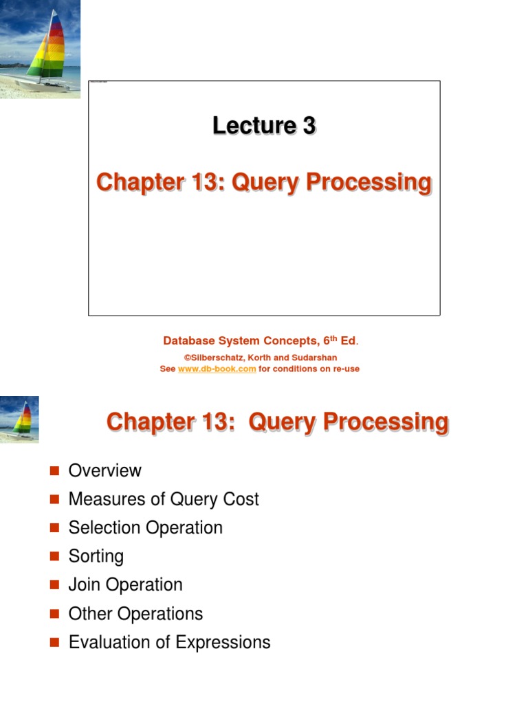 Chapter 13: Query Processing: Database System Concepts, 6 Ed | Download Free PDF | Database ...