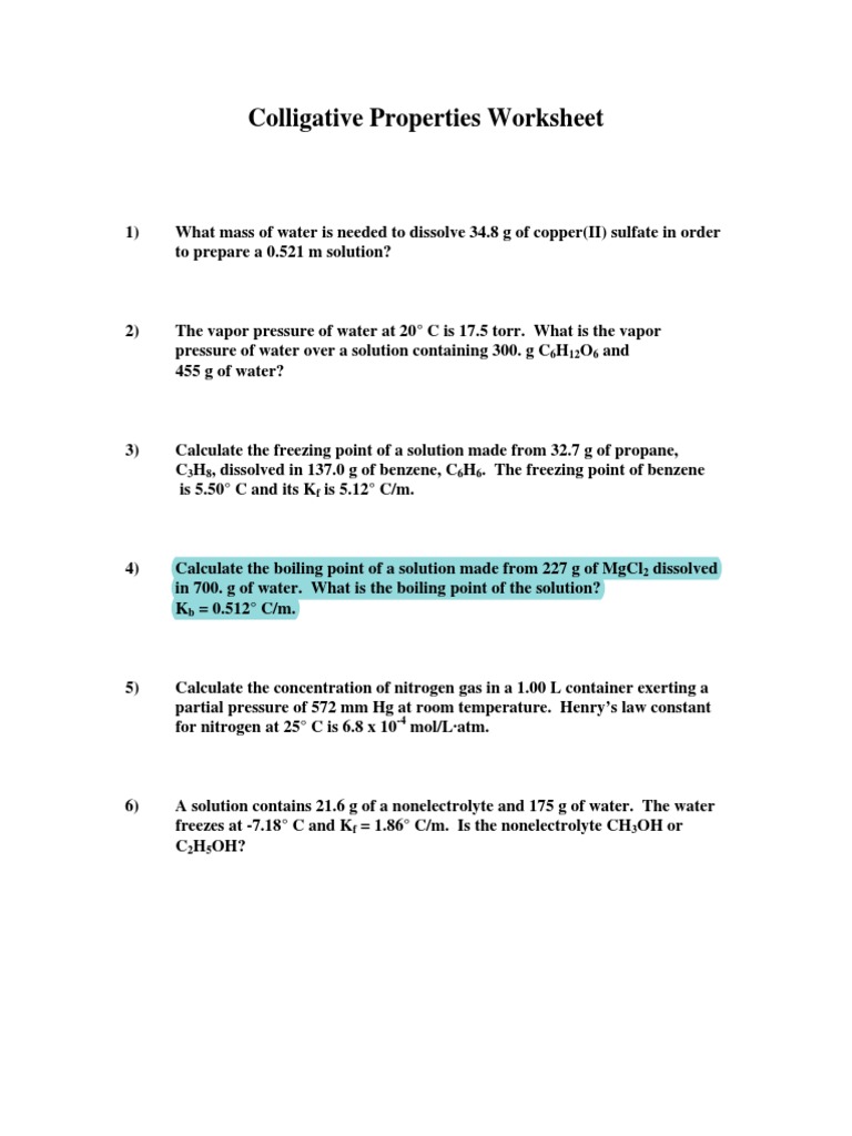 Coll PP | PDF | Properties Of Water | Mole (Unit)