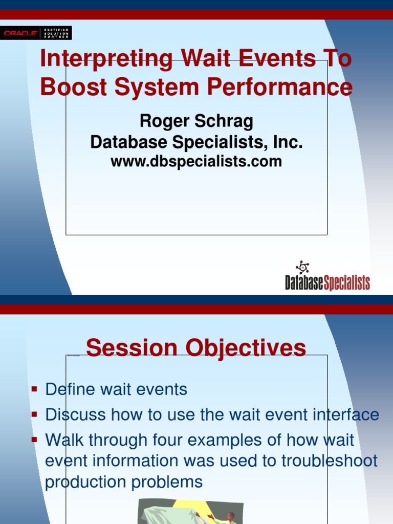 Wait Events Databasespecialists Pdf Oracle Database Database Index