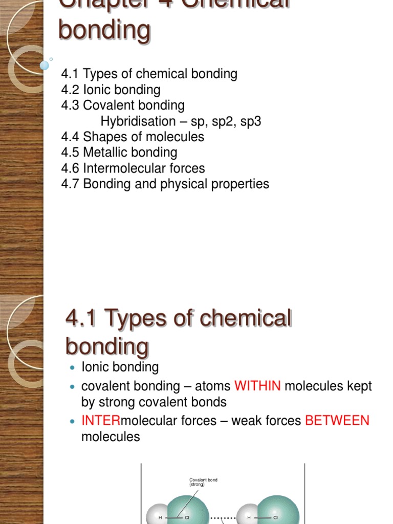 A Level Chemistry Chapter 4 Chemical Bonding | PDF | Chemical Polarity ...