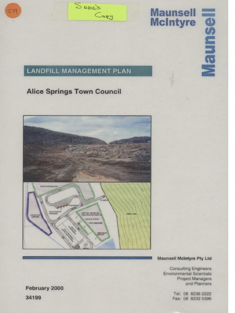 Landfill Management Plan | PDF | Landfill | Surface Runoff