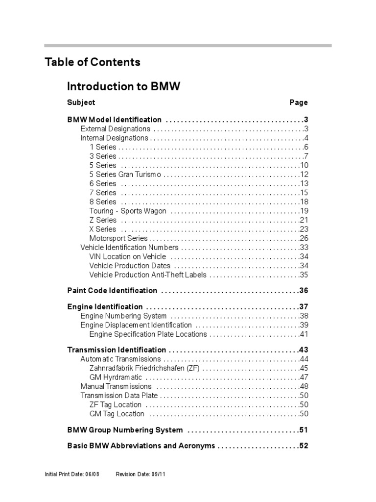 01 - Introduction To BMW | PDF
