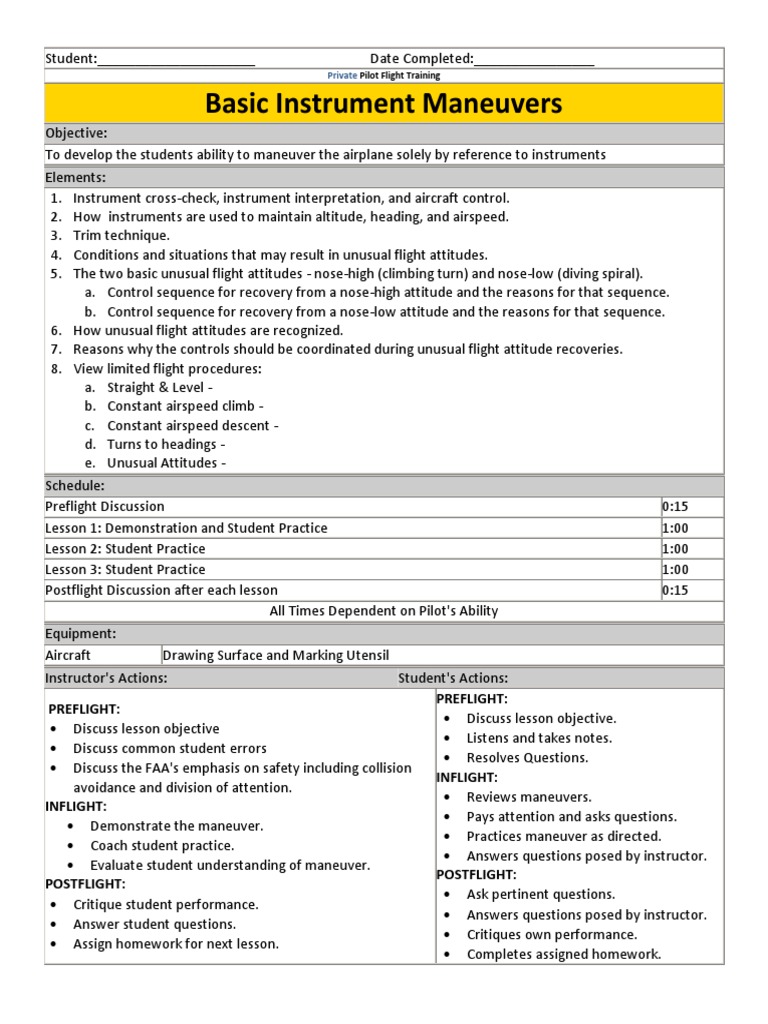 9 Basic Instrument Maneuvers | PDF | Instrument Flight Rules | Aviation