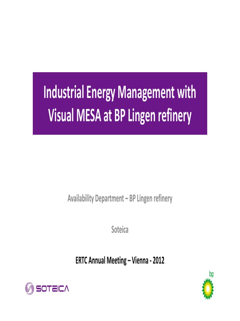 Energy Management at BP Lingen Refinery | PDF | Oil Refinery | Steam