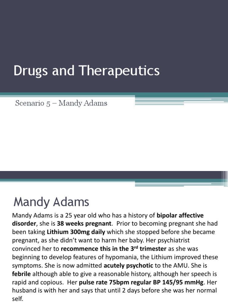 Drugs and Therapeutics: Scenario 5 - Mandy Adams | PDF | Hypertension ...