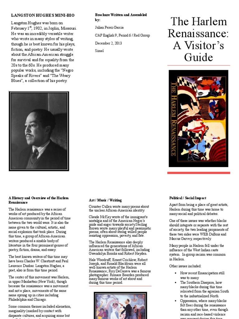 Harlem Renaissance Brochure | PDF | Harlem Renaissance | Culture Of The ...