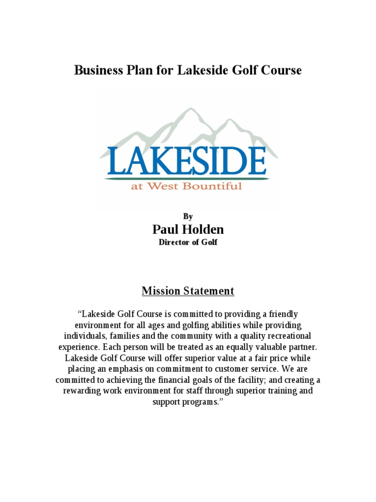Business Plan | PDF | Golf Course | Business