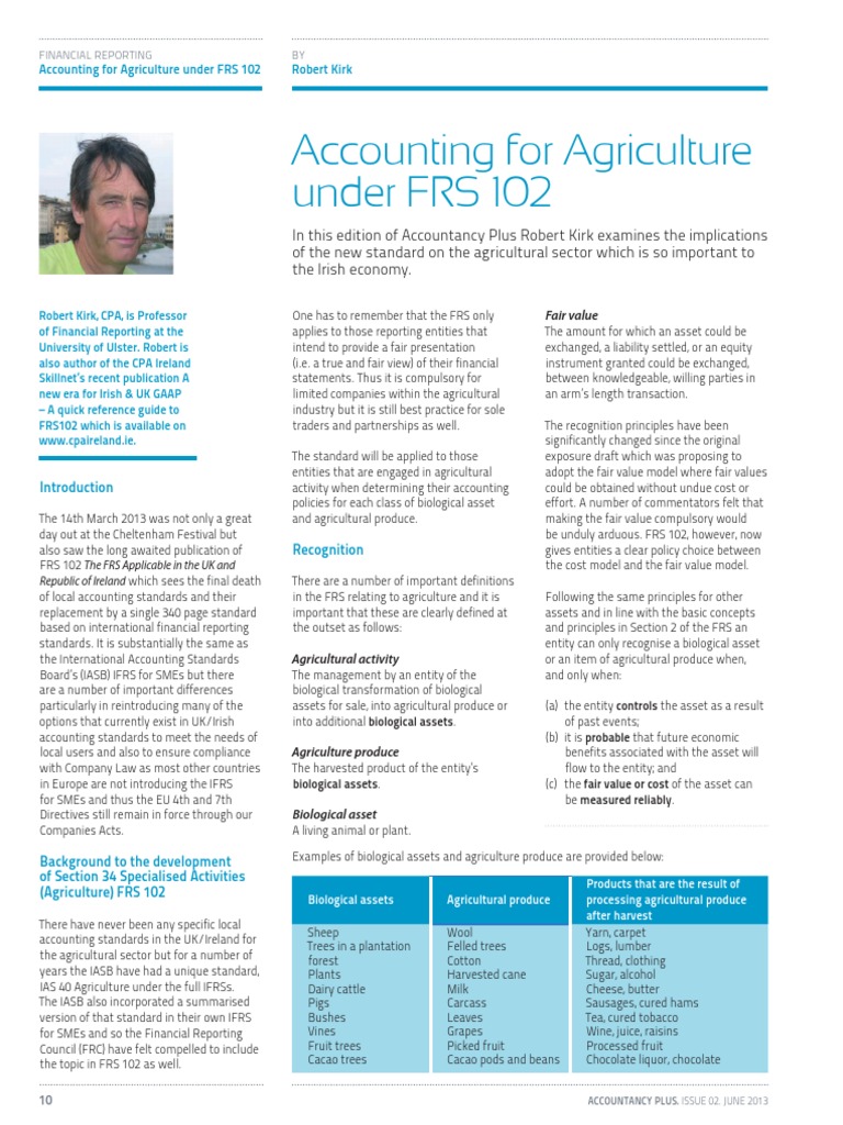 Accounting For Agriculture Under Frs102 | PDF | Fair Value ...