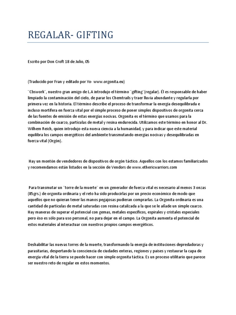 Gifting - Don Croft | PDF | Aluminio | Tierra