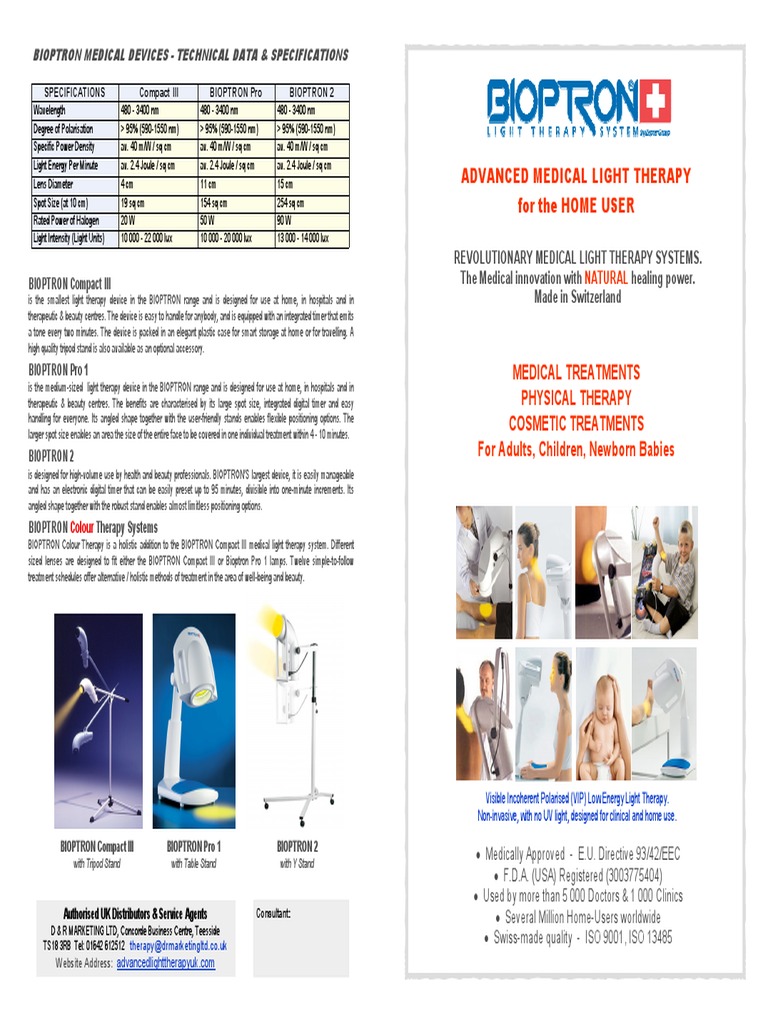 Bioptron General Information Leaflet | PDF | Wound | Pain