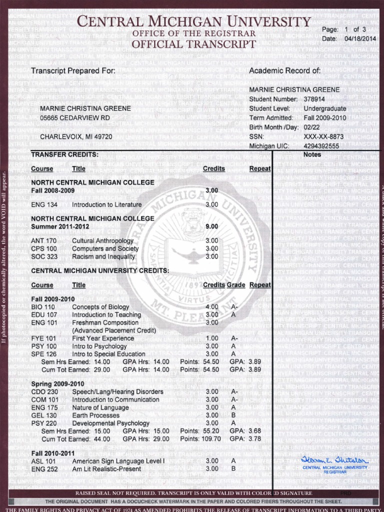 Transcripts | PDF | Academia | Psychology