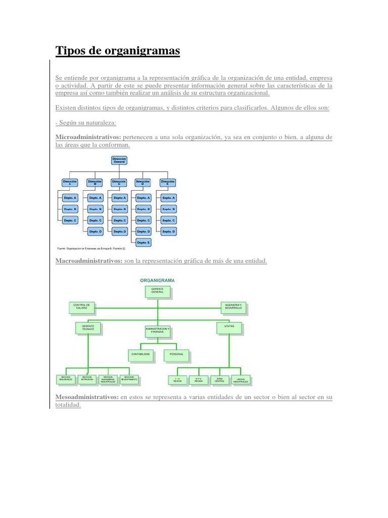 Tipos de Organigramas | PDF | Integral | Science