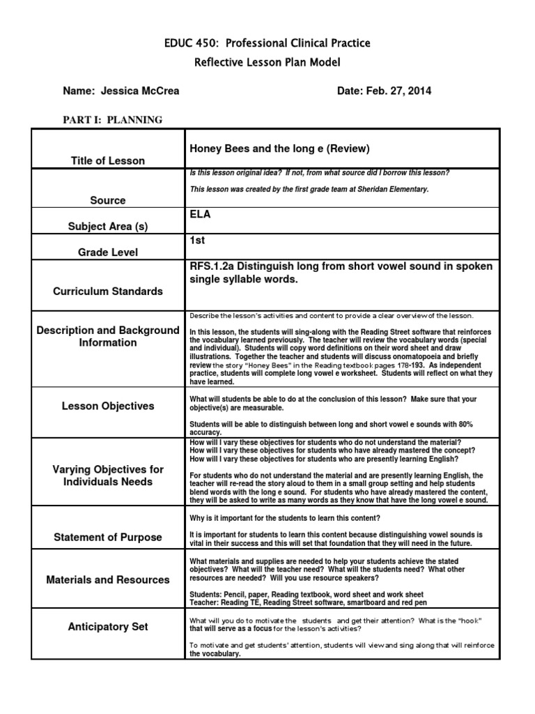 Reflective Lesson Plan (HoneyBees) | PDF | Reading Comprehension ... Reflective Lesson Plan (HoneyBees) | PDF | Reading Comprehension ...