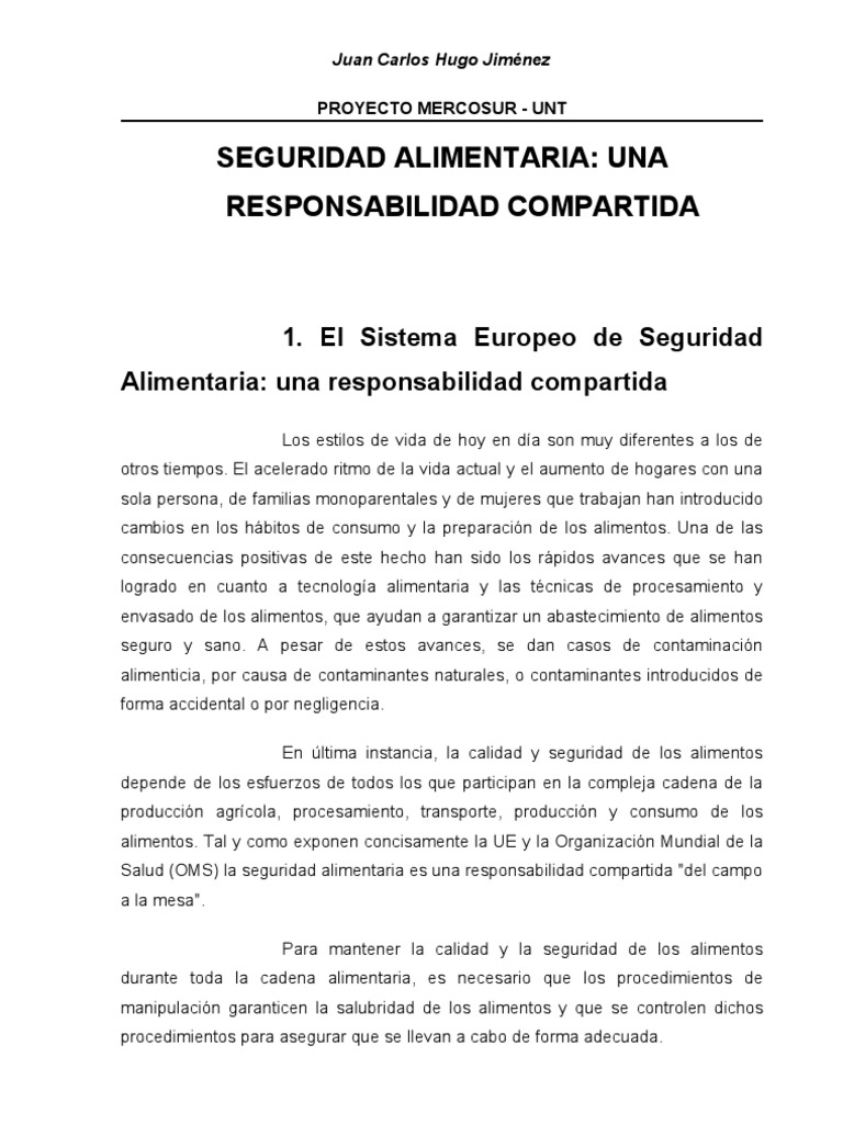 Seguridad Alimentaria Uni n Europea PDF Alimentos An lisis De