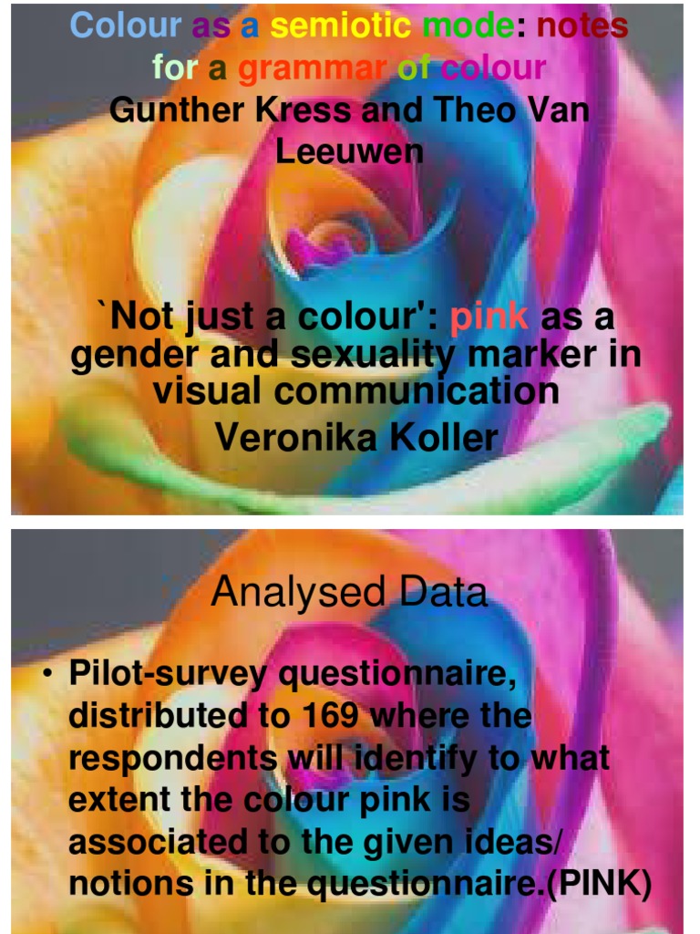 Colour Semiotics and Gender Signifiers | PDF | Color | Semiotics