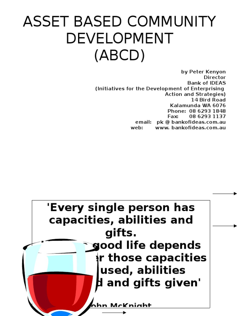 Asset Based Community Development | PDF | Community | Psychology