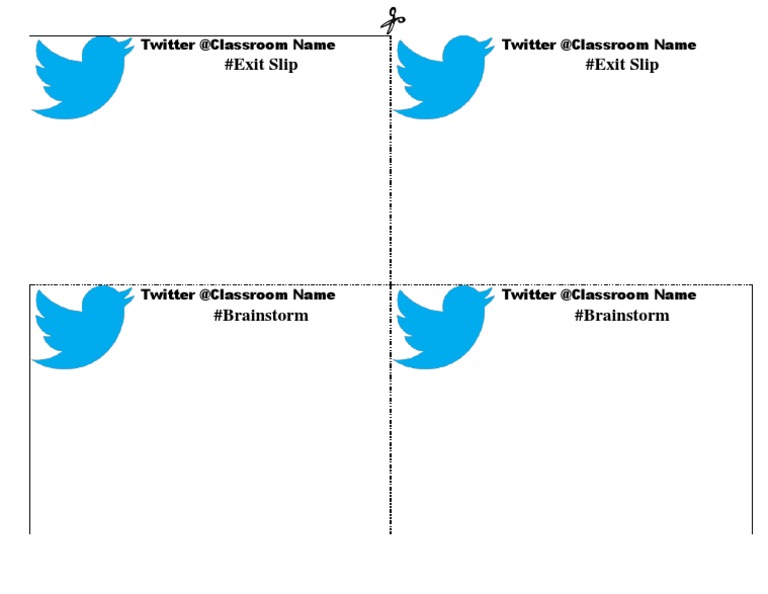 Twitter Exit Slip Template | PDF | Language Arts & Discipline